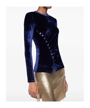 Rabanne Draped Velvet Top