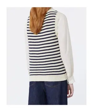 Max Mara Maglia A Coste In Filato Di Cotone Blu