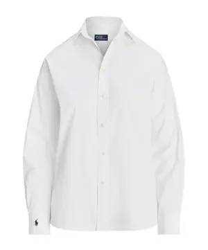 Polo Ralph Lauren Classic Collared Long-sleeve Shirt - White