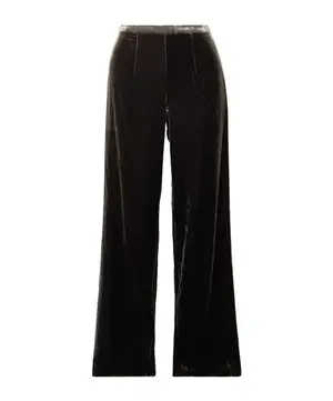 Le Kasha San Polo Velvet Wide-leg Pants - Black