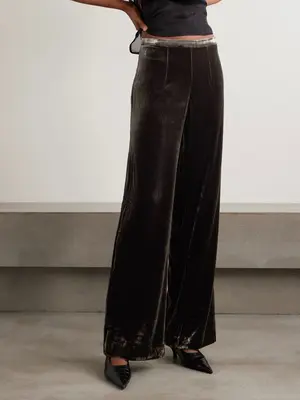 Le Kasha Velvet Wide-leg Pants