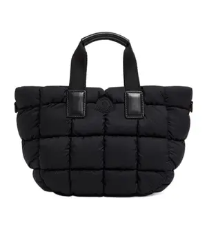 Moncler Logo Patch Mini Caradoc Tote Bag - Black