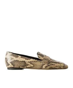 AeydĒ Tom Imitation Snake-pattern Loafers - Brown