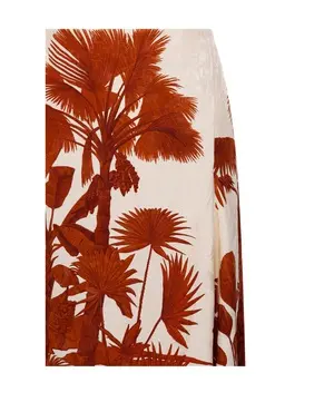 Johanna Ortiz Tropical Print A-line Skirt