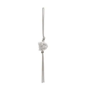 Loewe Bunny Charm In Felt And Calfskin - White