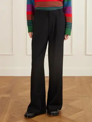 THE ELDER STATESMAN Cashmere And Wool Blend Wide-leg Trousers