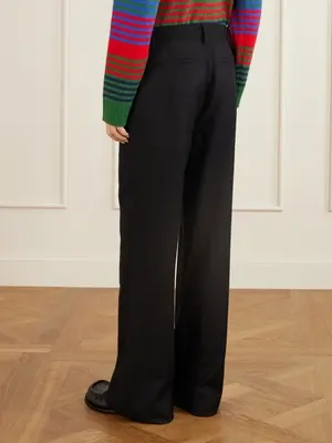 THE ELDER STATESMAN Cashmere And Wool Blend Wide-leg Trousers