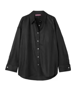 THE ELDER STATESMAN Wool And Cashmere Blend Shirt - Black