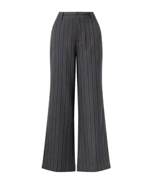 THE ELDER STATESMAN Striped Wool And Cashmere-blend Twill Pants - Black
