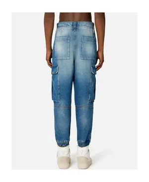 AMI Paris Mid-wash Denim Cargo Pants
