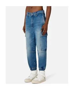 AMI Paris Mid-wash Denim Cargo Pants