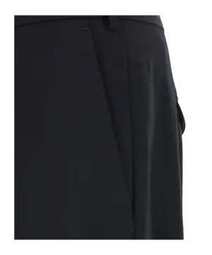 PT TORINO Wool Stretch Tapered Legs Cuffed Hem Pants - Black
