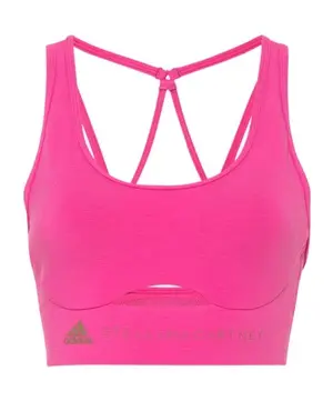 Adidas By Stella McCartney Logo-print Cut-out Top