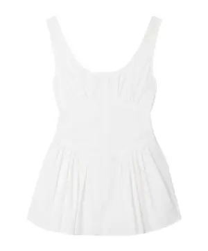 Proenza Schouler Bader Ruffled Hem Top