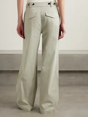 Proenza Schouler Romina Pleated Wide-leg Trousers