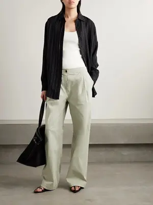 Proenza Schouler Romina Pleated Wide-leg Trousers