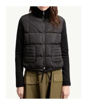 Moncler Quilted Wool Zip-up Cardigan