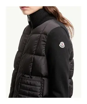 Moncler Quilted Wool Zip-up Cardigan