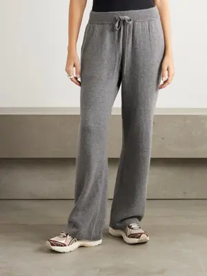 THE ELDER STATESMAN Cashmere Wide-leg Sweatpants