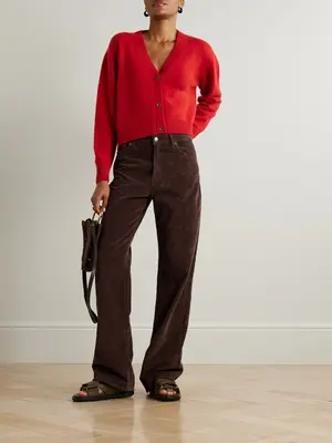 THE ELDER STATESMAN Cashmere Cropped Cardigan