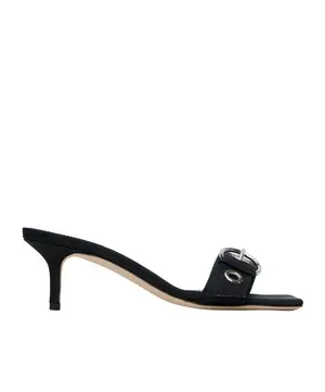 AeydĒ Ilvy Eyelet Grosgrain High Heel Sandals - Black