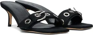 AeydĒ Ilvy Eyelet Grosgrain High Heel Sandals