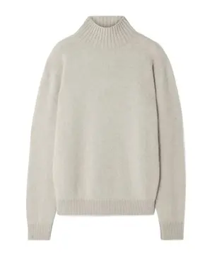 THE ELDER STATESMAN Cashmere Turtleneck Sweater - Off White