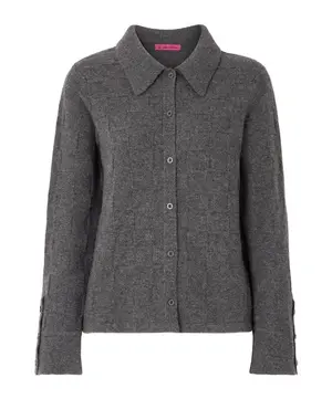 THE ELDER STATESMAN Long-sleeved Cashmere Cardigan - Grey