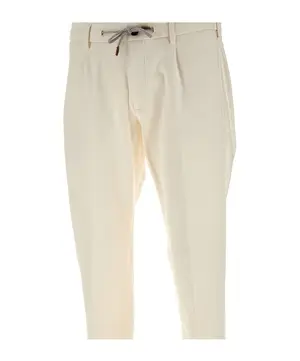 Eleventy Drawstring-waist Tapered Trousers