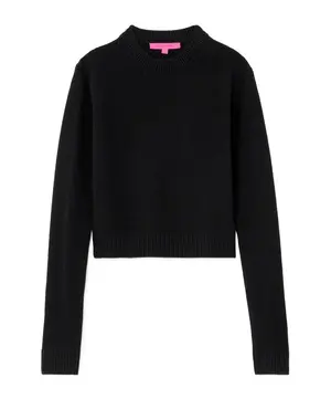 THE ELDER STATESMAN Cropped Cashmere Sweater - Black