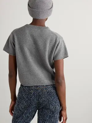THE ELDER STATESMAN Short-sleeved Cashmere Sweater