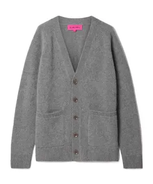 THE ELDER STATESMAN Long-sleeved Cashmere Cardigan - Grey