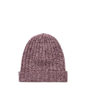 THE ELDER STATESMAN Pax Ribbed Cashmere Beanie - Wine Red