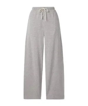 THE ELDER STATESMAN Daily Wide-leg Sweatpants - Light Gray