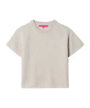 THE ELDER STATESMAN Short-sleeved Cashmere Sweater - Off White