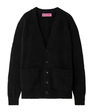 THE ELDER STATESMAN Long-sleeved Cashmere Cardigan - Black