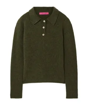 THE ELDER STATESMAN Cashmere Polo Shirt - Green