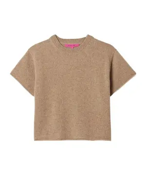 THE ELDER STATESMAN Short-sleeved Cashmere Sweater - Camel