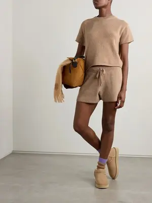 THE ELDER STATESMAN Short-sleeved Cashmere Sweater