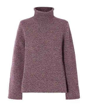 THE ELDER STATESMAN Flow Cashmere Turtleneck Sweater - Wine Red