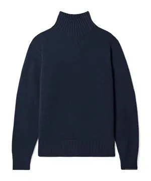 THE ELDER STATESMAN Cashmere Turtleneck Sweater - Blue