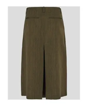 Dries Van Noten Midi Skirt With Belt Ring And Pockets