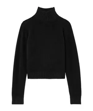 THE ELDER STATESMAN Cashmere Turtleneck Sweater - Black