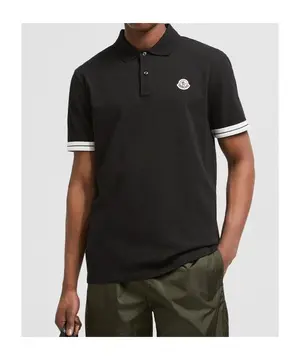 Moncler Logo Cotton Piquet Polo Shirt