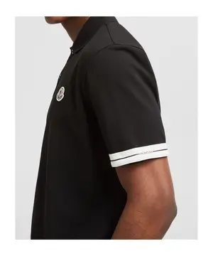 Moncler Logo Cotton Piquet Polo Shirt