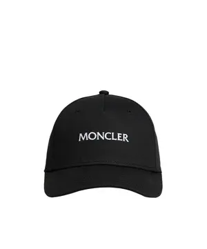 Moncler Logo Embroidered Baseball Cap - Black