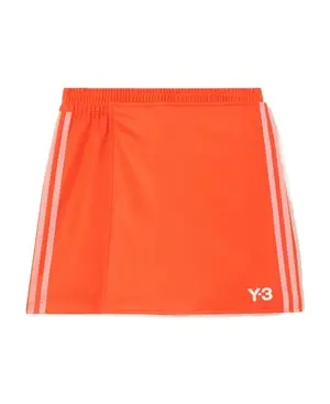 ADIDAS ORIGINALS Y-3 Firebird Striped Knitted Shorts - Orange