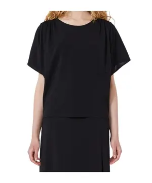 Max Mara Crew Neck Short-sleeved T-shirt - Black