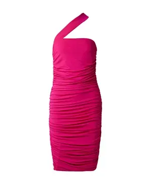 Michael Kors One Shoulder Ruched Dress
