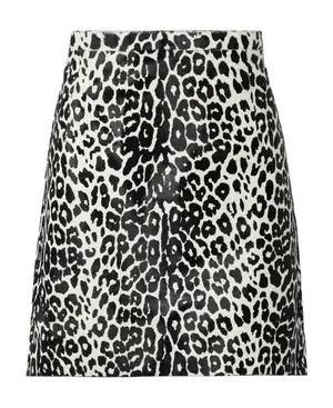 Michael Kors Leopard Print Mini Skirt - Black